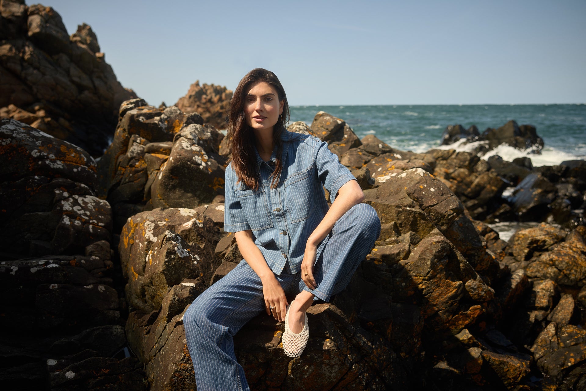 Caisho Pinstripe Denim Shirt – The Paisley Boutique